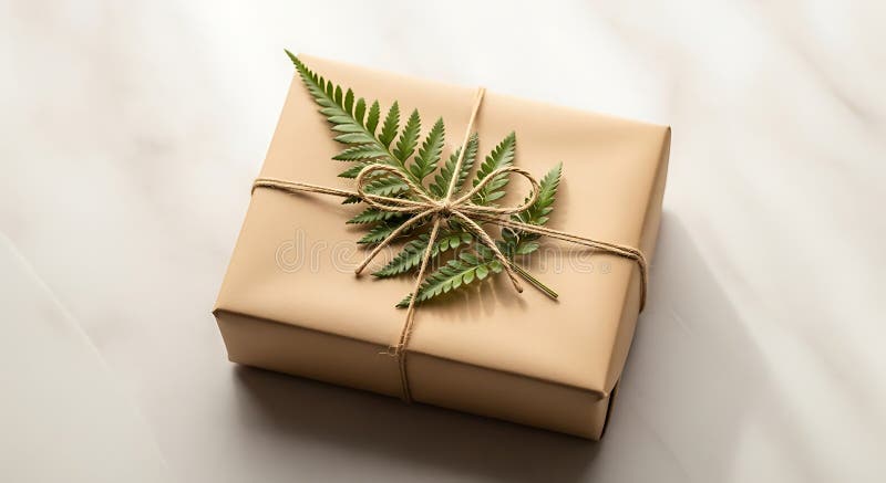 A Neatly Wrapped Package is Presented on a Smooth Surface. it is ...