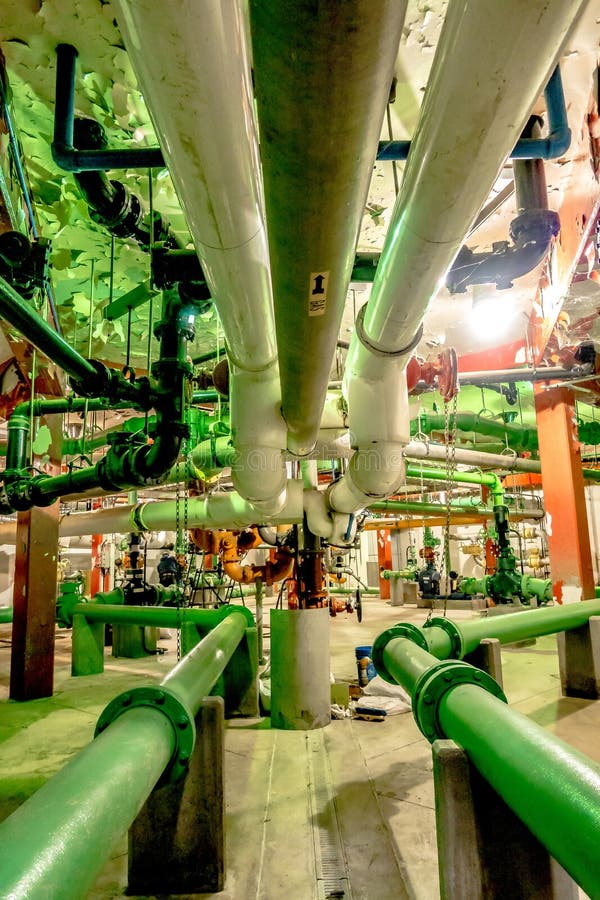 Neavy Duty Industrial Plant Piping Stock Image - Image of methanol ...