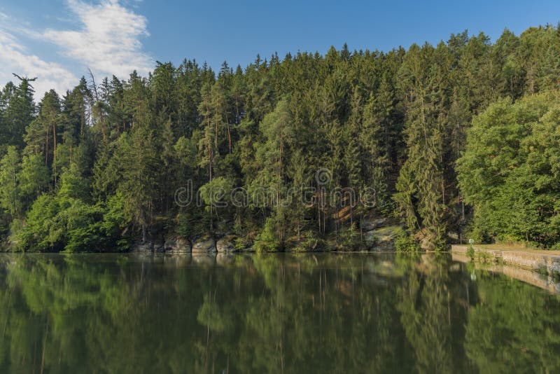 Nebakov Pond in Czech Paradise National Park Stock Photo - Image of ...