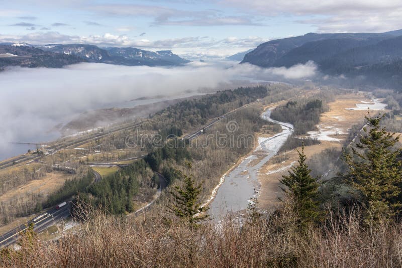 Nebel in Der Tal Columbia River Schlucht Oregon Stockbild - Bild von ...