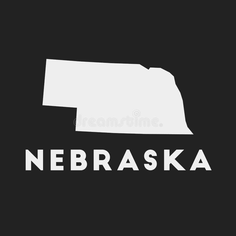 Nebraska Map, Stylish Location Icon with Nebraska Map and Flag Stock ...