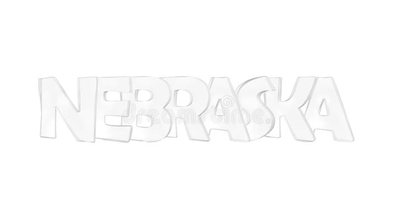 Nebraska. Isolated USA State Names Stock Illustration - Illustration of ...