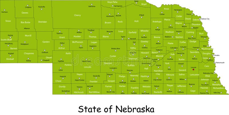 Nebraska County Map