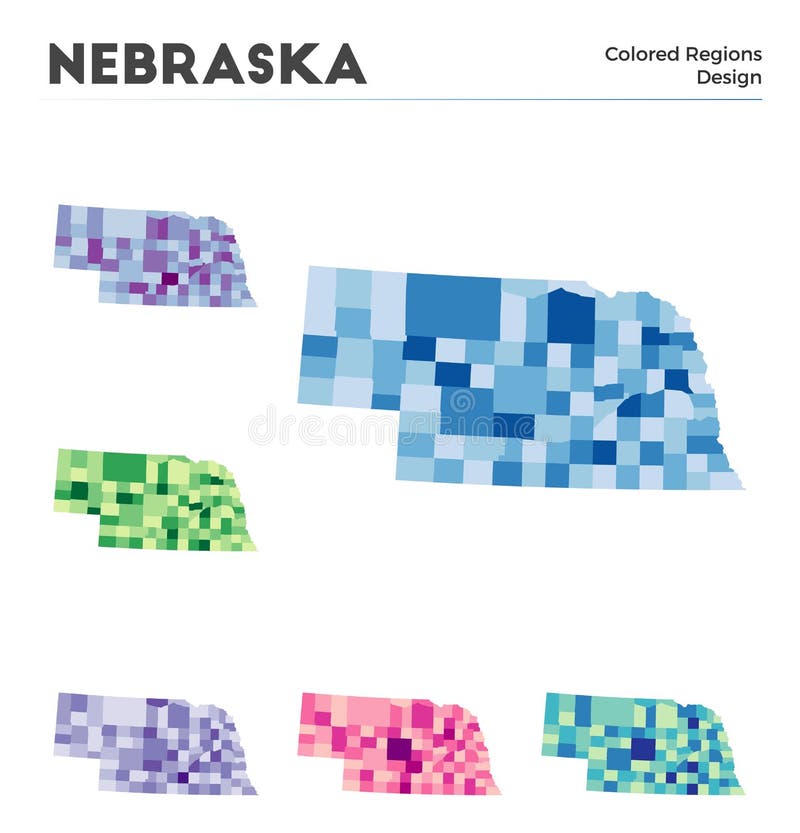 Nebraska map collection. stock vector. Illustration of isolated - 264050101