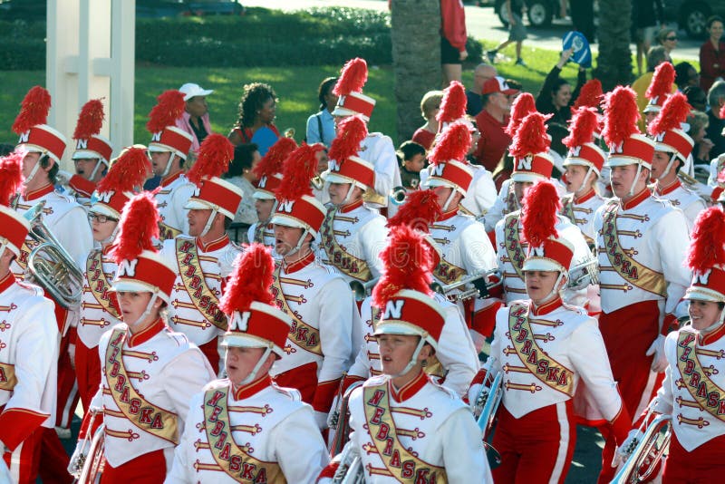 Nebraska Marching Band in Gator Bowl Parade Editorial Photo - Image of ...
