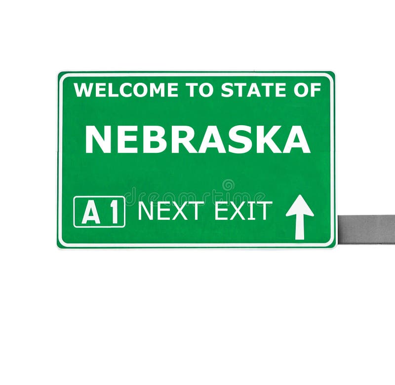 Welcome to Nebraska stock image. Image of interstate, sign - 6932263