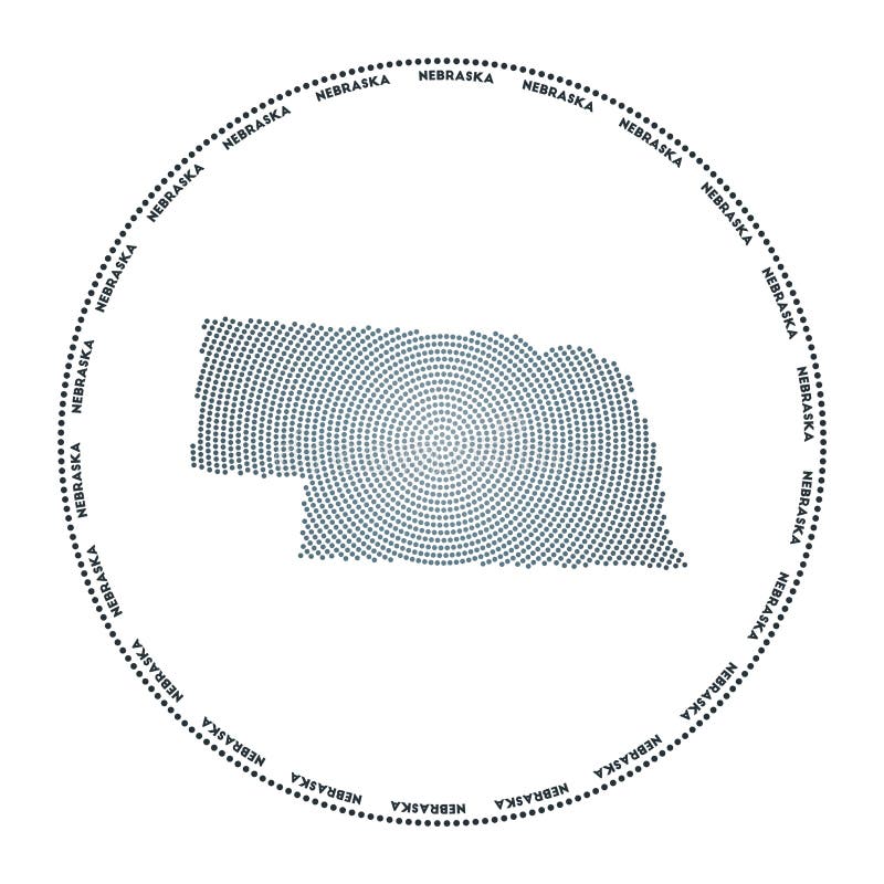 Nebraska round logo. stock vector. Illustration of background - 261788227