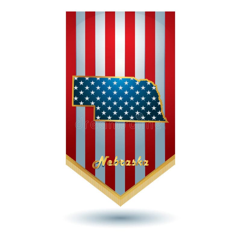 Nebraska State Banner. Vector Illustration Decorative Design Stock ...