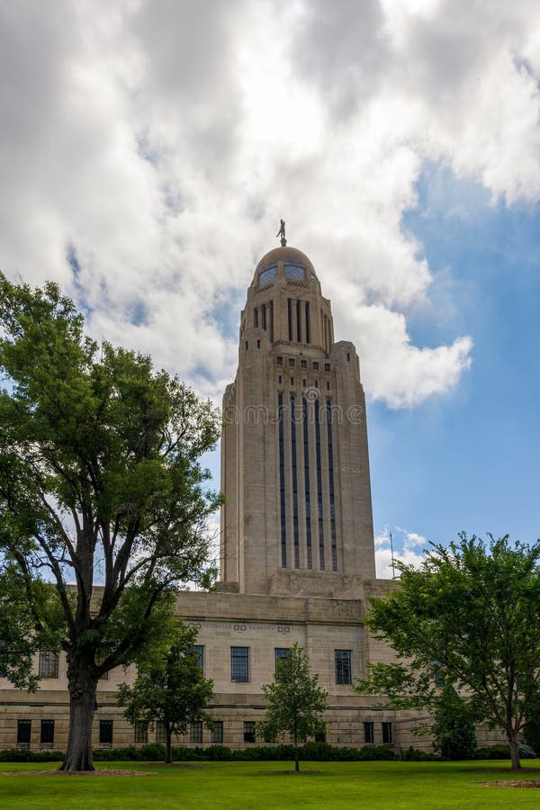 Nebraska State Capitol Building in Lincoln Stock Image - Image of ...