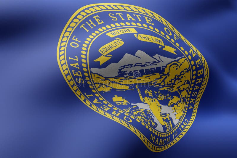 Nebraska State flag stock illustration. Illustration of emblem - 199012542