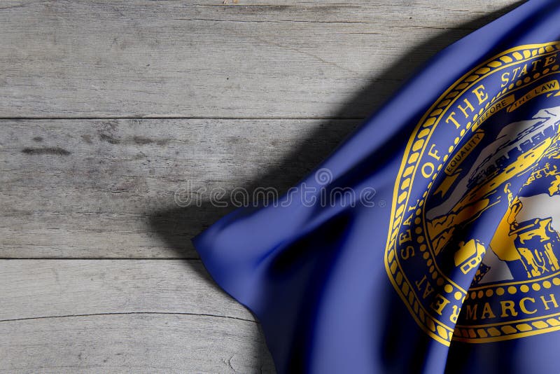 Nebraska State flag stock illustration. Illustration of rendering ...