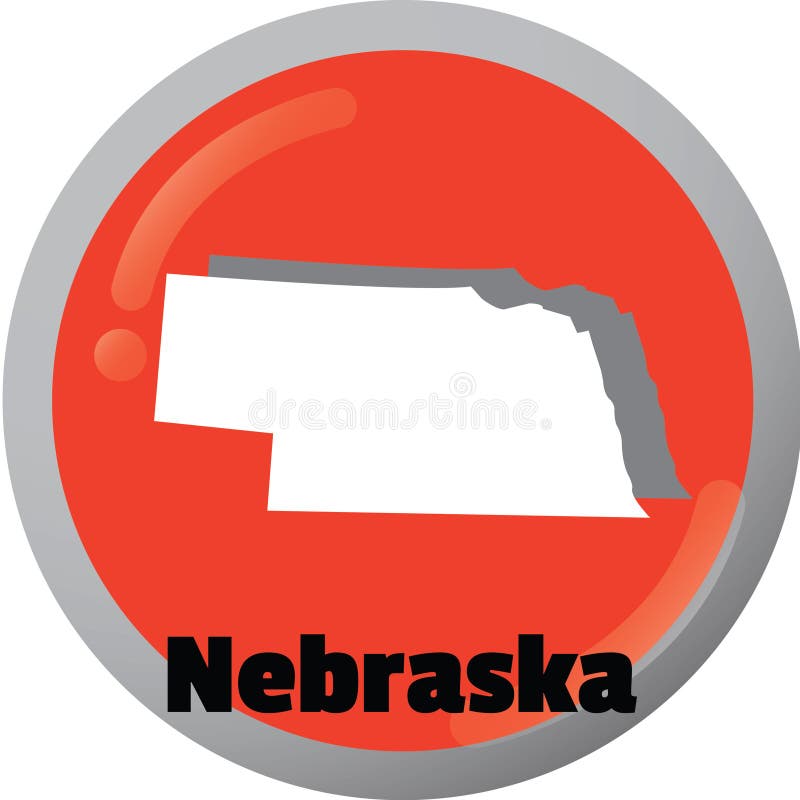 Nebraska State Map. Vector Illustration Decorative Design Stock Vector ...