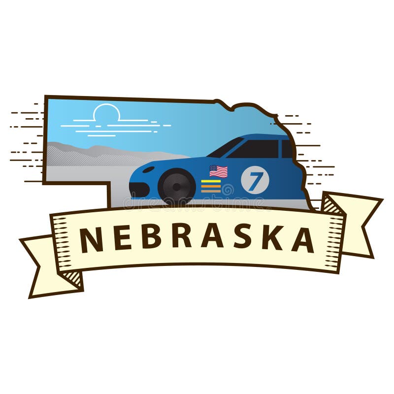 Nebraska State Map. Vector Illustration Decorative Design Stock Vector ...