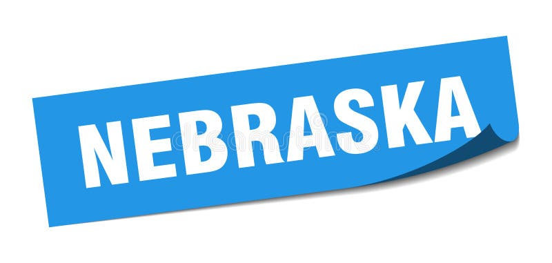 Nebraska Sticker. Nebraska Square Peeler Sign Stock Vector ...