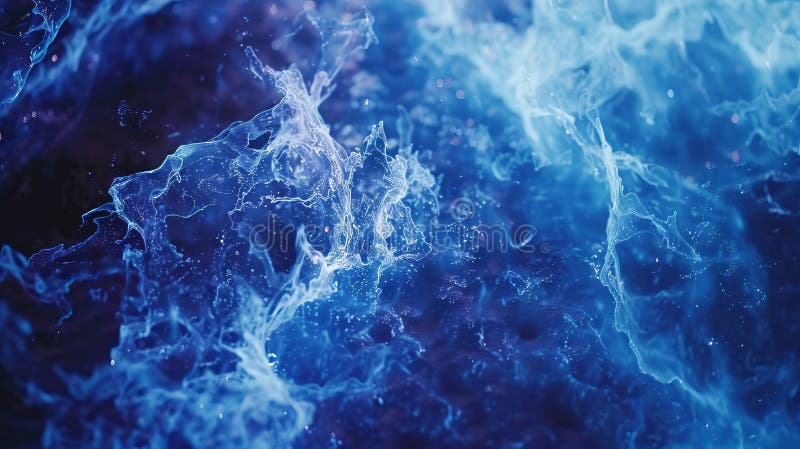 Nebula Cloud Abstract: Deep Blue Galaxy Space Background Texture with ...