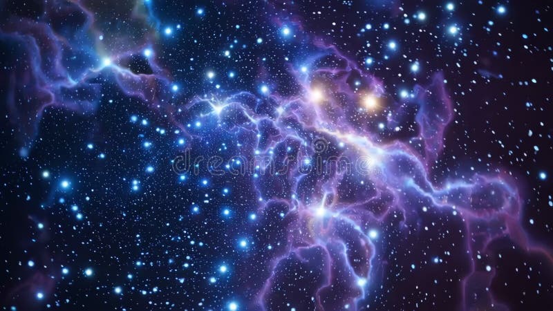 Nebula Cloud Evolving in the Depths of Space Stock Video - Video of ...