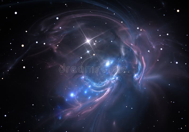 Nebula. Cloud of Gas and Dust Blocks the Light of Distant Stars. Stock ...