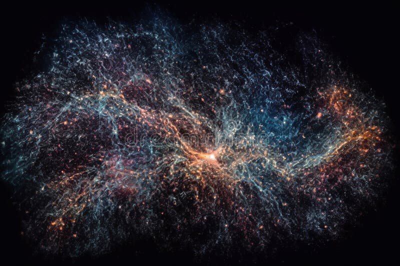 Nebula and Clusters of Galaxies, Created with Generative AI Technology ...
