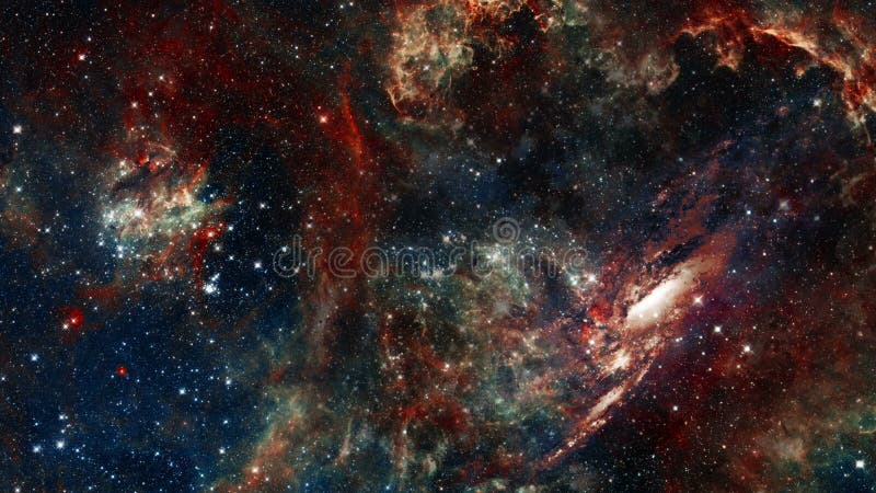 Nebula. Conditional Structure in 3d. 4K. a Gravitational Array of Stars ...