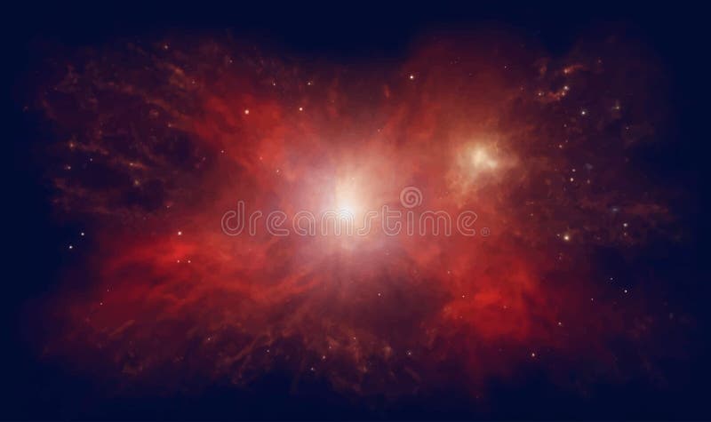 Nebula in Cosmos with Stars and Stardust on Dark Sky Background ...