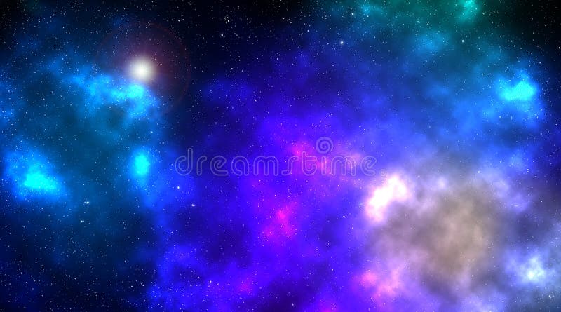 Nebula in Deep Space with Shining Star Stock Vector - Illustration of plasma, deep: 110493242