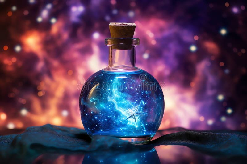 Nebula Elixir Fantasy Sky Night Gazing Stock Illustration ...
