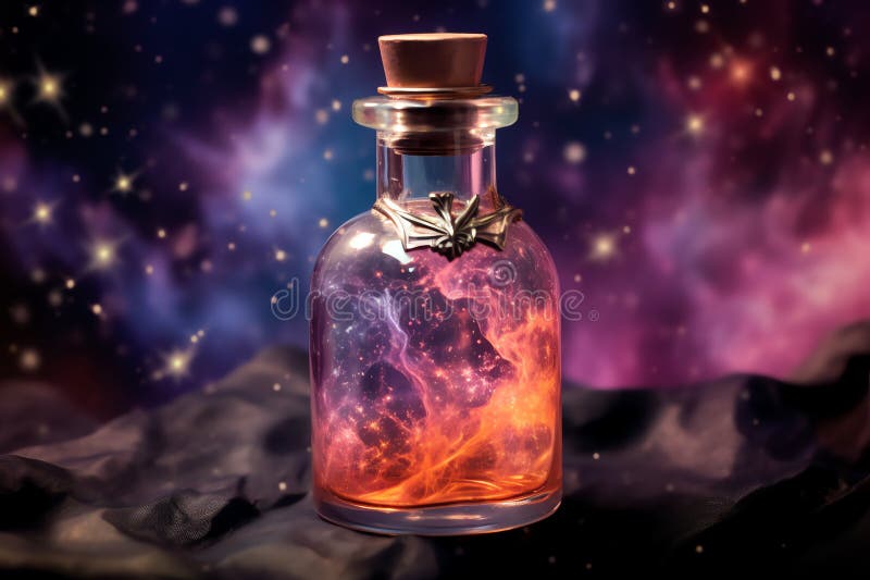 Nebula Elixir Fantasy Sky Night Gazing Stock Illustration ...