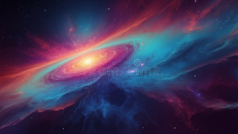 Nebula Explosion in Deep Purple Space. AI Generated Stock Photo - Image ...