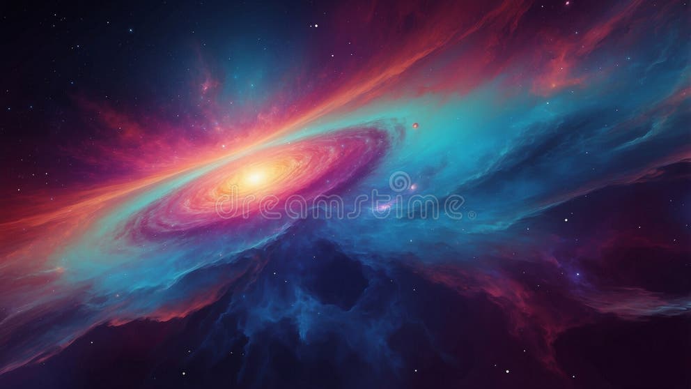 Nebula Explosion in Deep Purple Space. AI Generated Stock Photo - Image ...