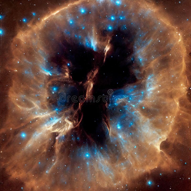 Nebula in the Form of Scary Horror Face Stock Illustration ...