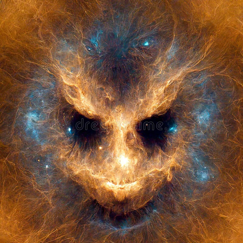 Nebula in the Form of an Eye in Red Colors Stock Illustration ...