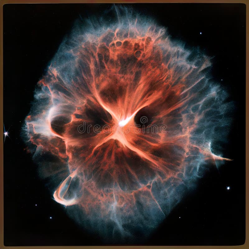 Nebula in the Form of Scary Horror Face Stock Illustration ...