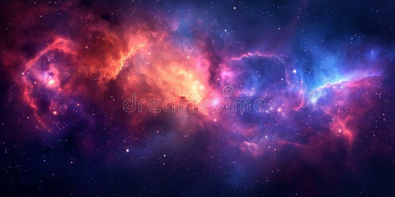 Nebula and Galaxies in Space. Abstract Cosmos Background Stock ...