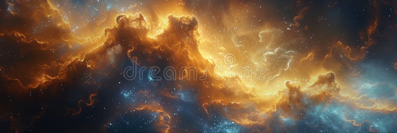 Nebula and Galaxies in Space. Abstract Cosmos Background Stock ...