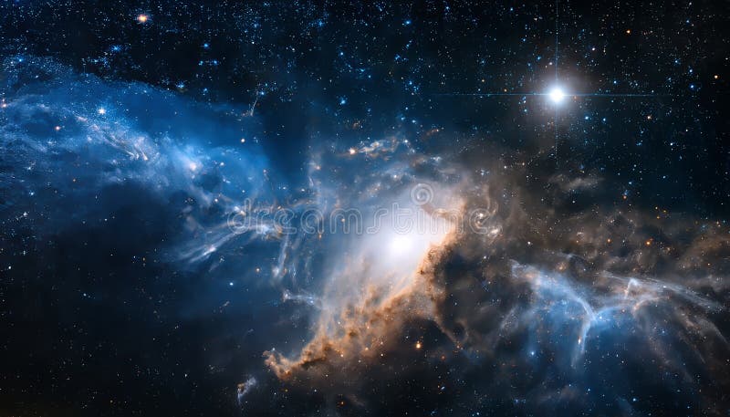 Nebula and Galaxies in Space. Abstract Cosmos Background Stock ...