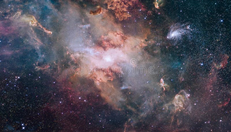 Nebula and Galaxies in Space. Abstract Cosmos Background Stock ...