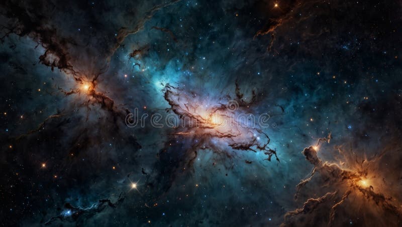 Nebula and Galaxies in Space Space Many Light Years Far from the Earth ...