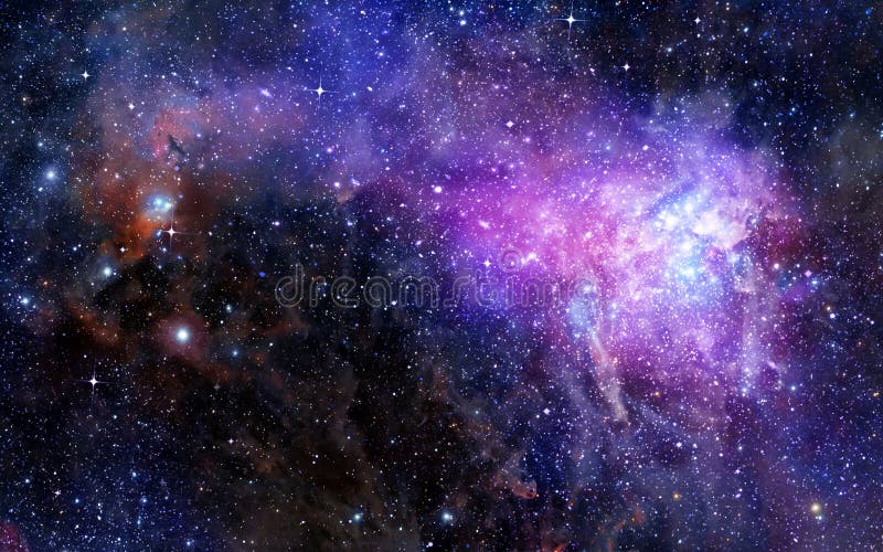 Nebula Gas Cloud in Deep Outer Space Stock Illustration - Illustration ...