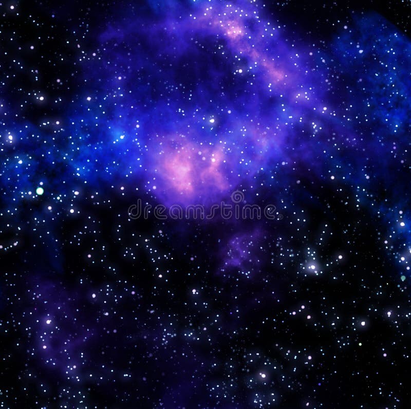 Nebula Gas Cloud in Outer Space Stock Illustration - Illustration of ...