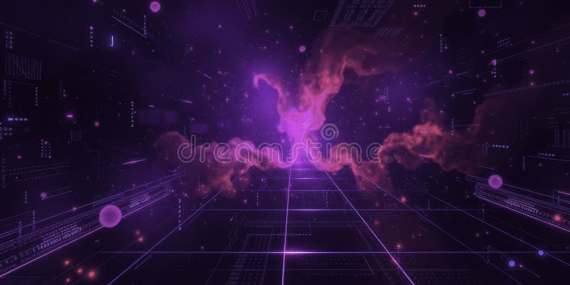 Nebula Inspired Abstract Background with Dark Purple and Red Tones ...