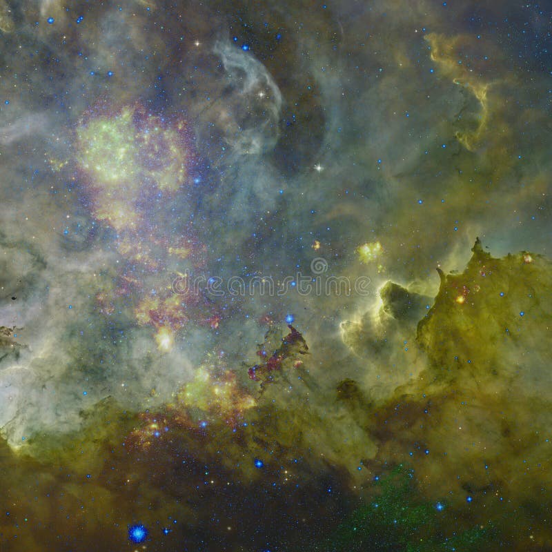 Nebula an Interstellar Cloud of Stars Dust Stock Illustration ...
