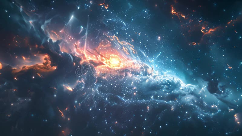 Nebula Journey: Animated Exploration of Space Nebula. Stock Video ...