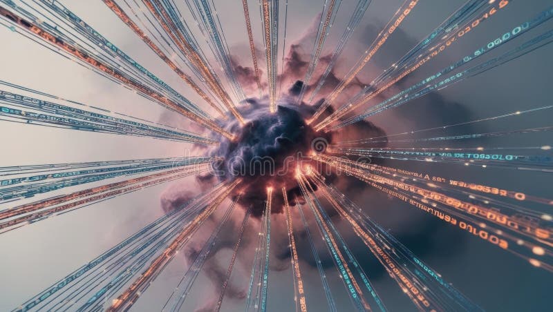 Nebula of Lines Illustrating the Complex Network of Data Streams for ...