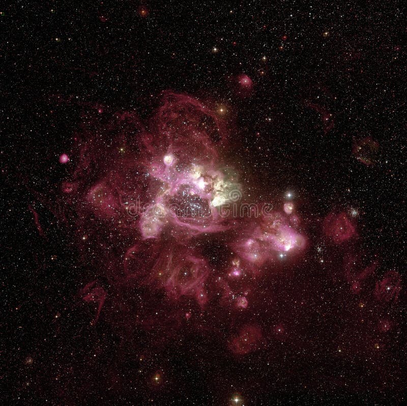 Nebula LMC N 44 in Large Magellanic Cloud. Stock Photo - Image of ...