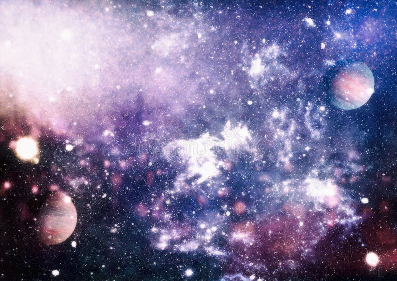 Nebula Night Starry Sky In Rainbow Colors. Multicolor Outer Space. Star ...