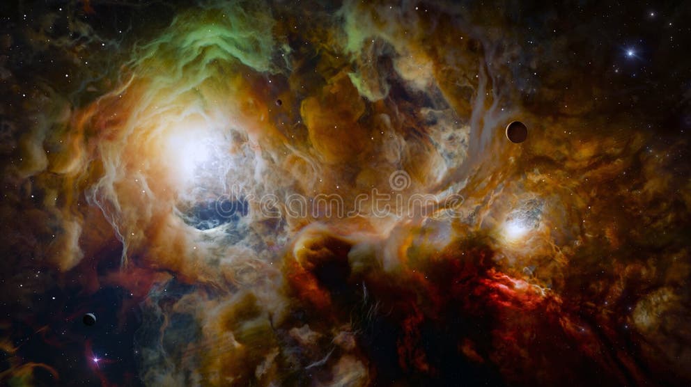 Nebula in Outer Space, 3d Animation Stock Illustration - Illustration ...