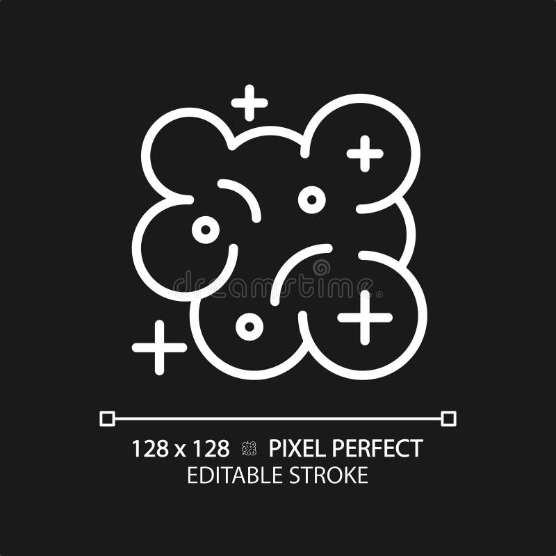 Nebula Pixel Perfect White Linear Icon for Dark Theme Stock Vector ...