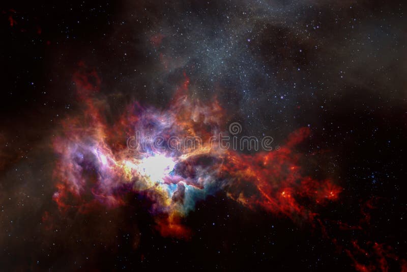 Nebula, Science Fiction Background. Stock Image - Image of nebulae ...