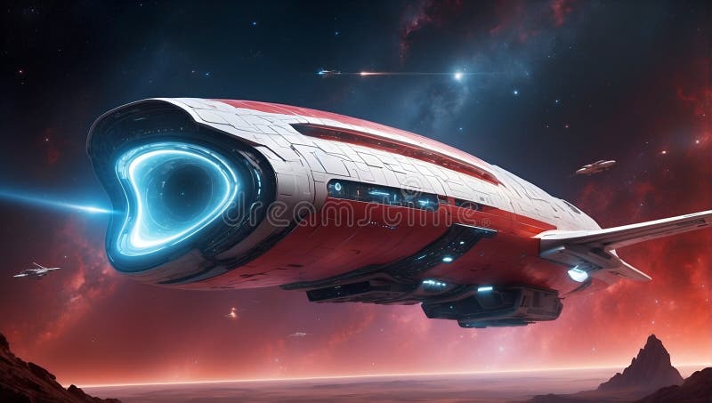 Nebula Serpent: a Mesmerizing Sci-fi Odyssey. Ai Generated Stock ...