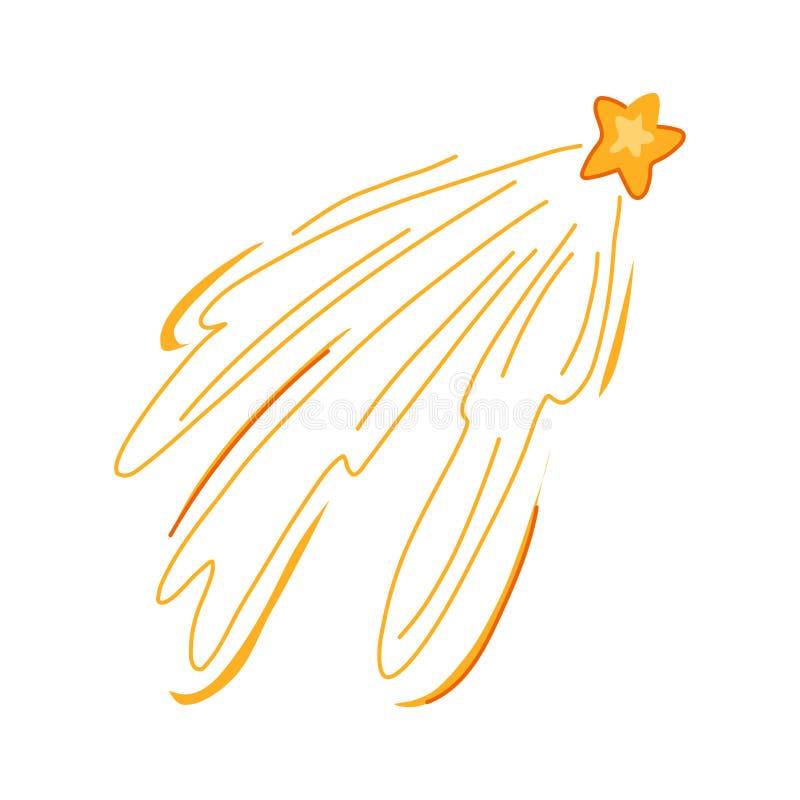 Nebula Shooting Star Space Cartoon Vector Illustration Stock ...